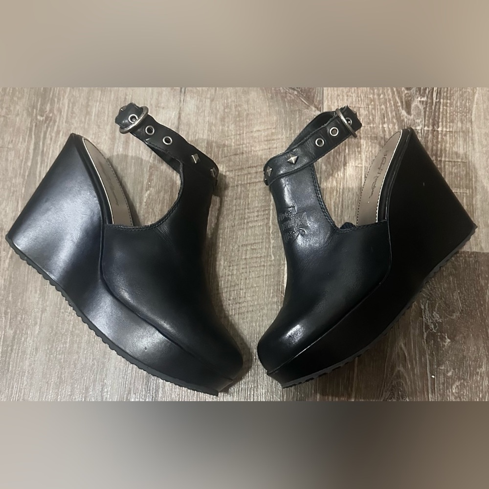 Harley Davidson Leather Platform Wedges - Gem